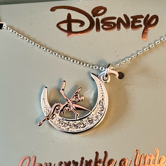 Disney | Jewelry | Disney Fine Silver Plated Tinker Bell Necklace New ...